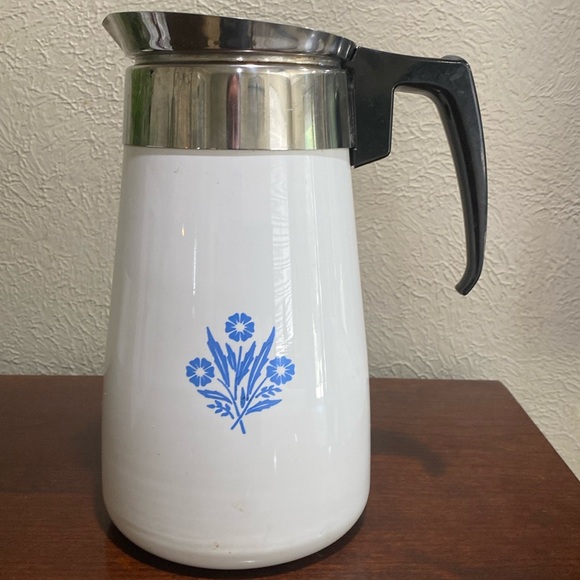 Pyrex | Kitchen | Vintage Pyrex Stovetop Percolator Classic Blue And ...